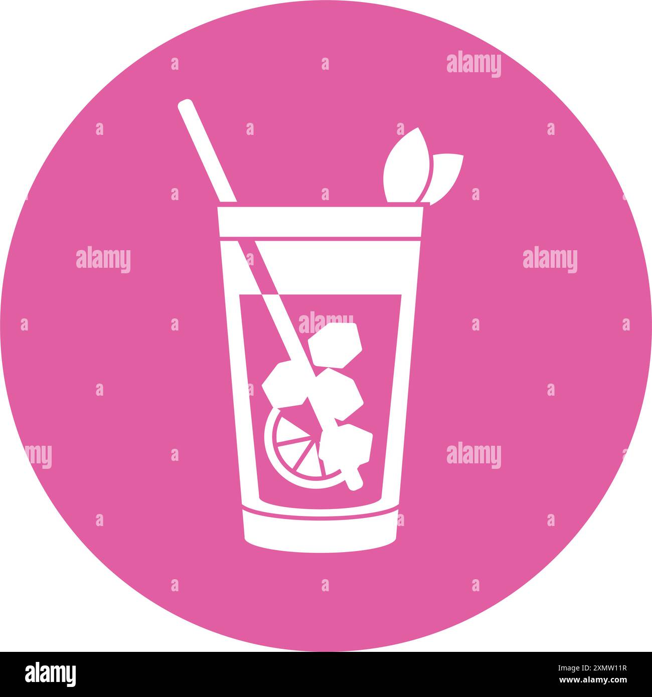 Pink cocktail sticker Cut Out Stock Images & Pictures - Alamy