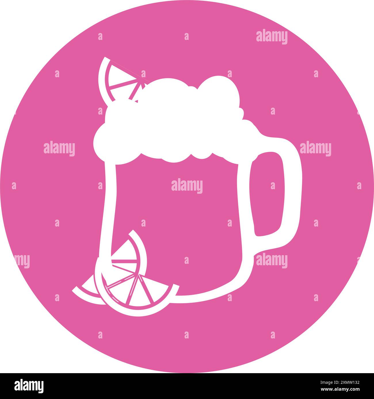 Pink cocktail icon sticker Vector Stock Vector Image & Art - Alamy