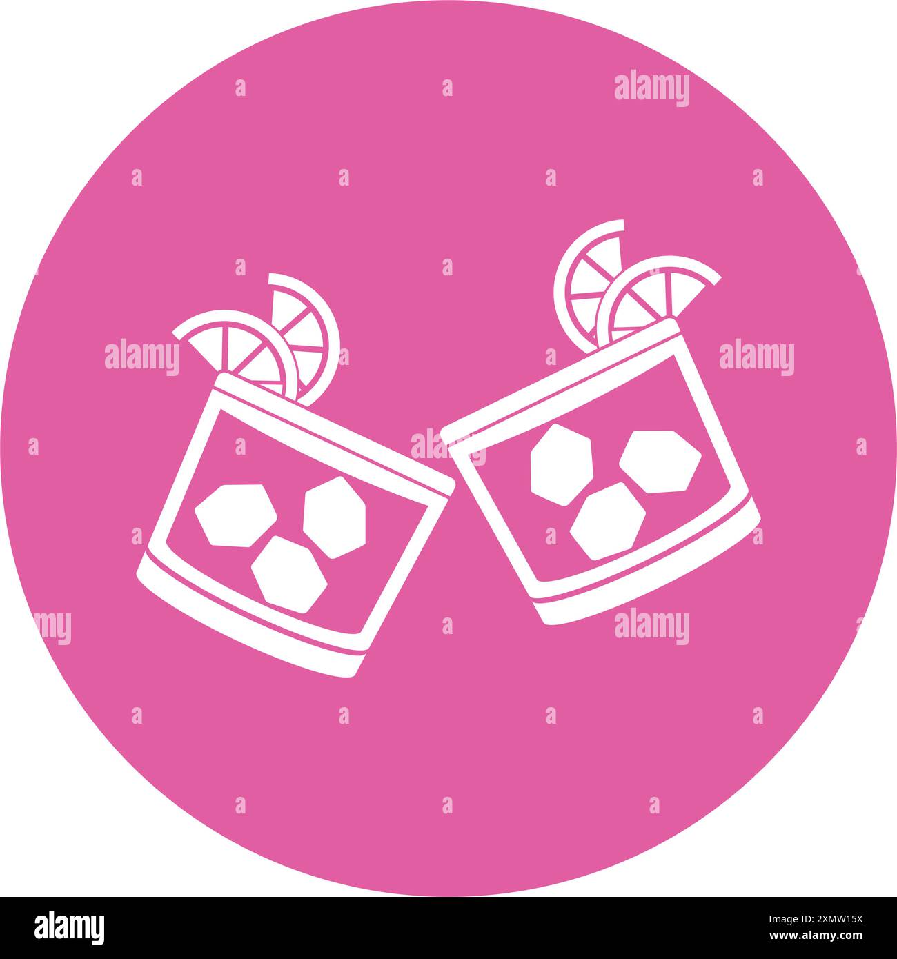 Pink cocktail icon sticker Vector Stock Vector Image & Art - Alamy