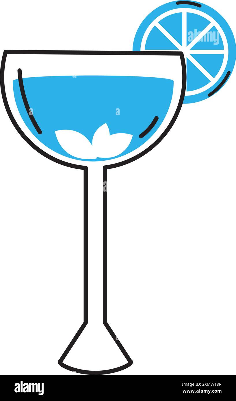 Cocktail icon colored sketch Vector Stock Vector Image & Art - Alamy