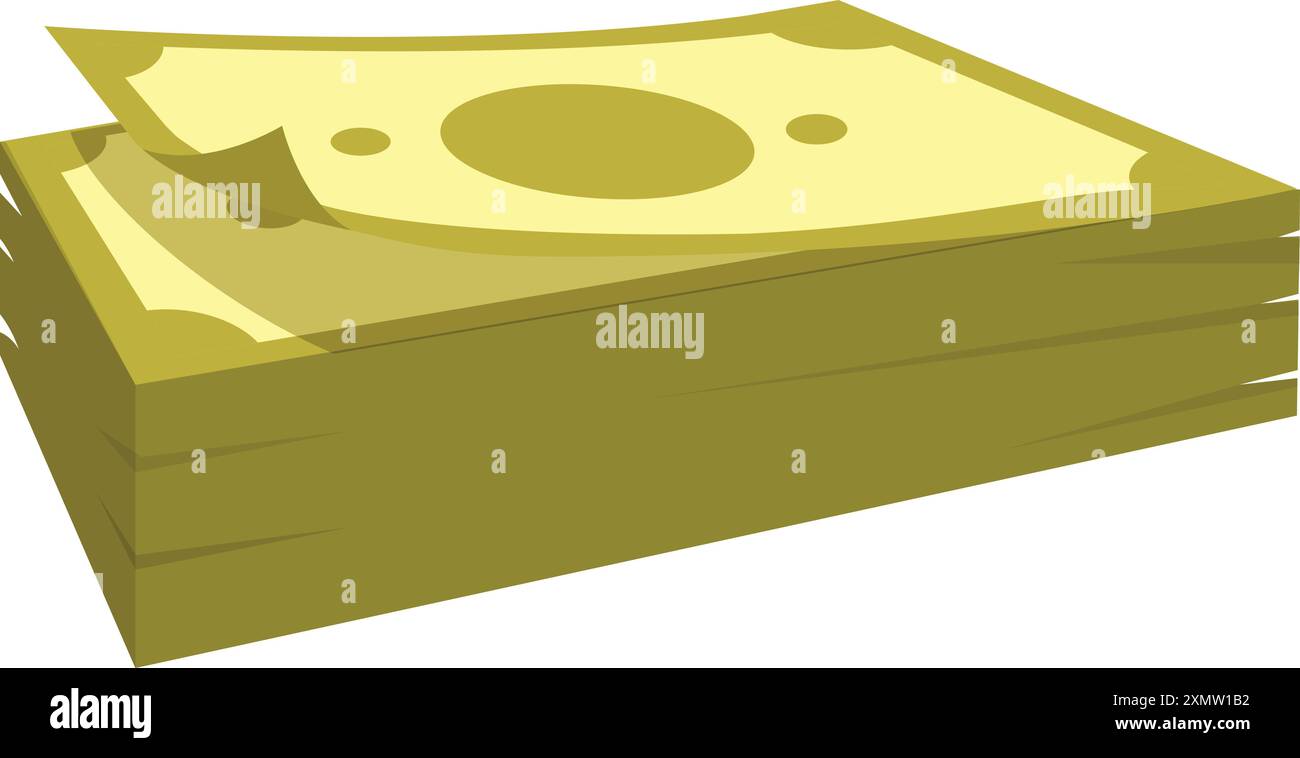 Stack of crisp dollar bills representing wealth hi-res stock ...