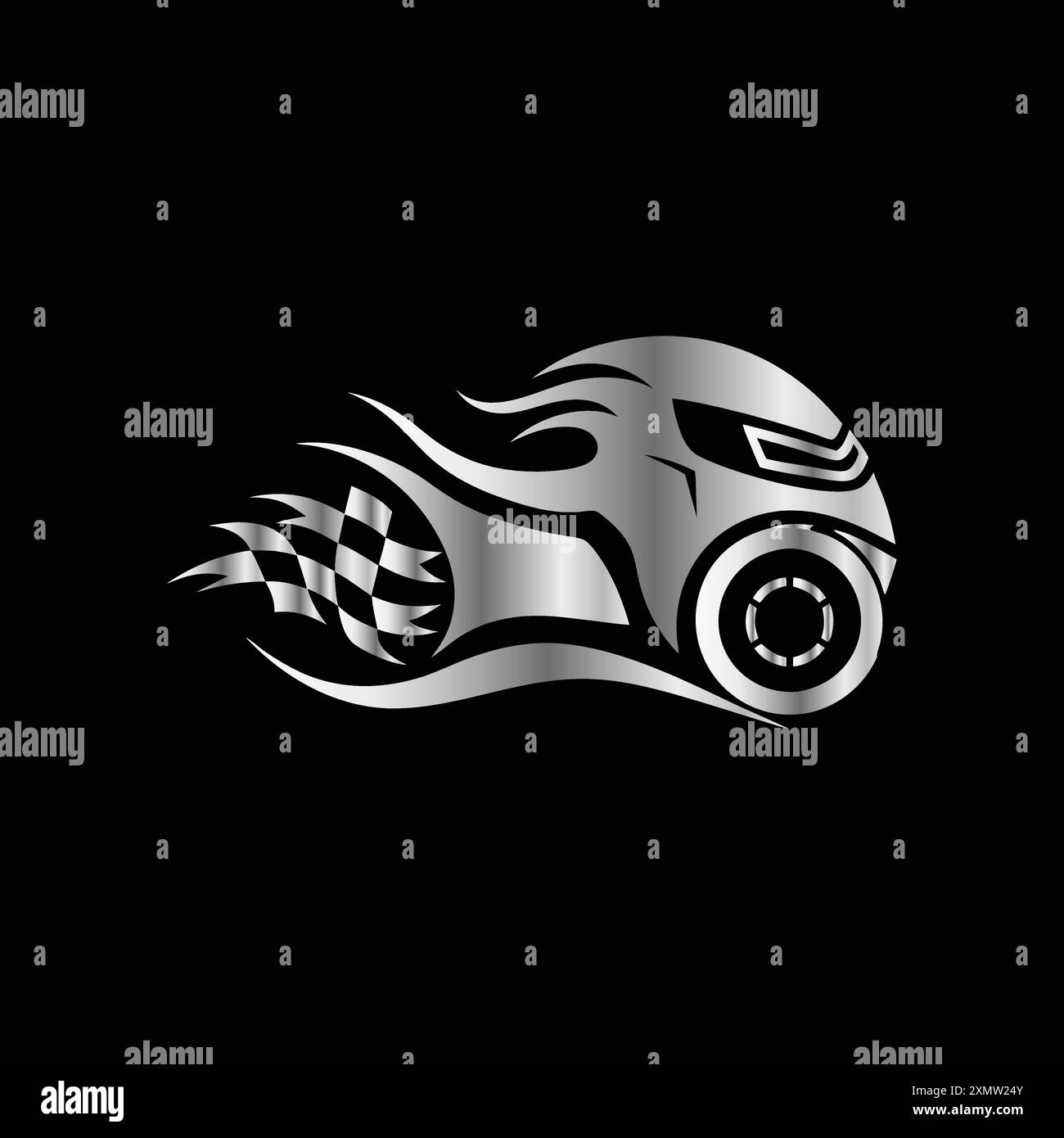 motorcycle racing logo vector icon illustration design template on ...