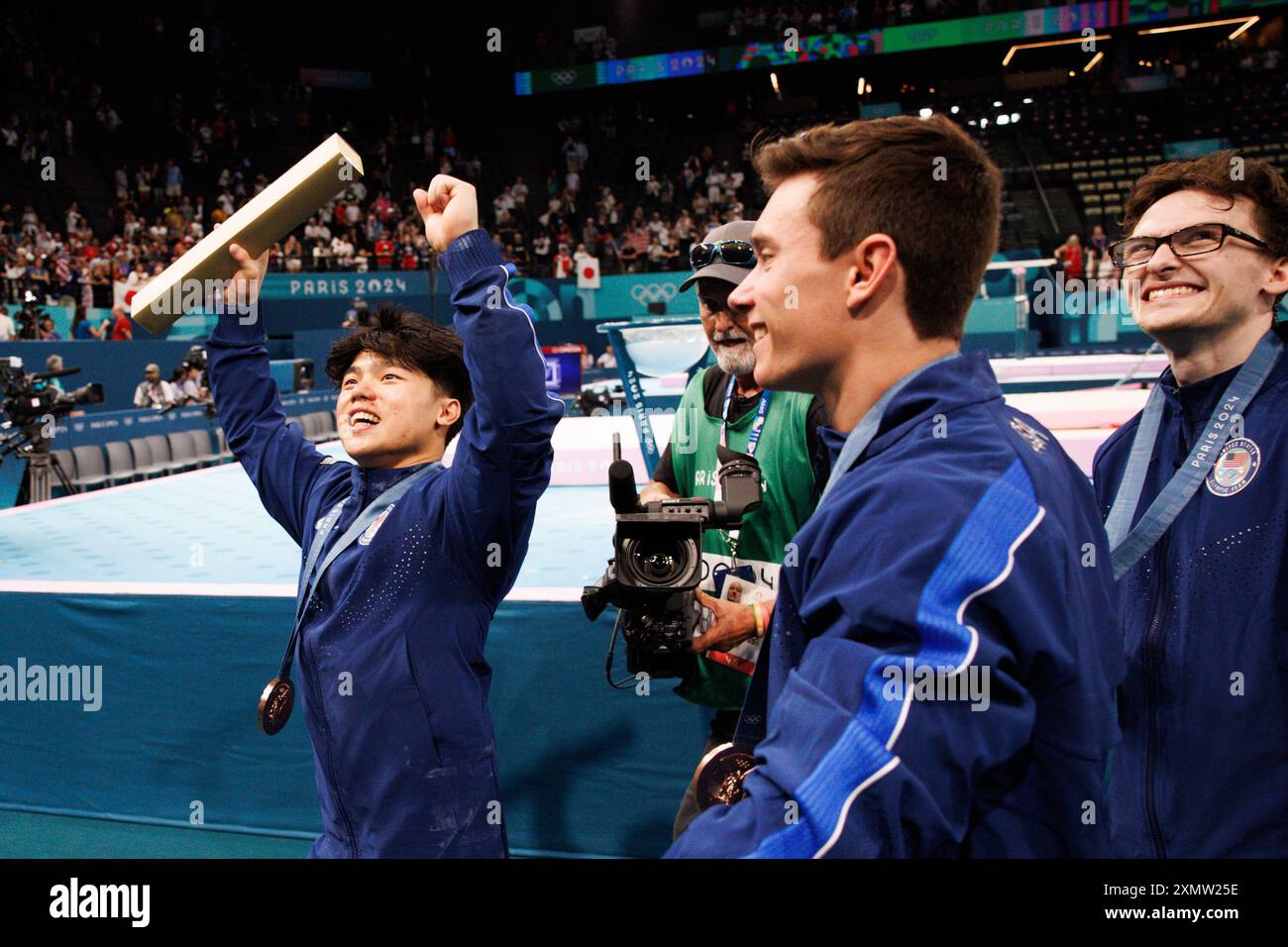 Paris, Ile de France, France. 29th July, 2024. from (left to right ...