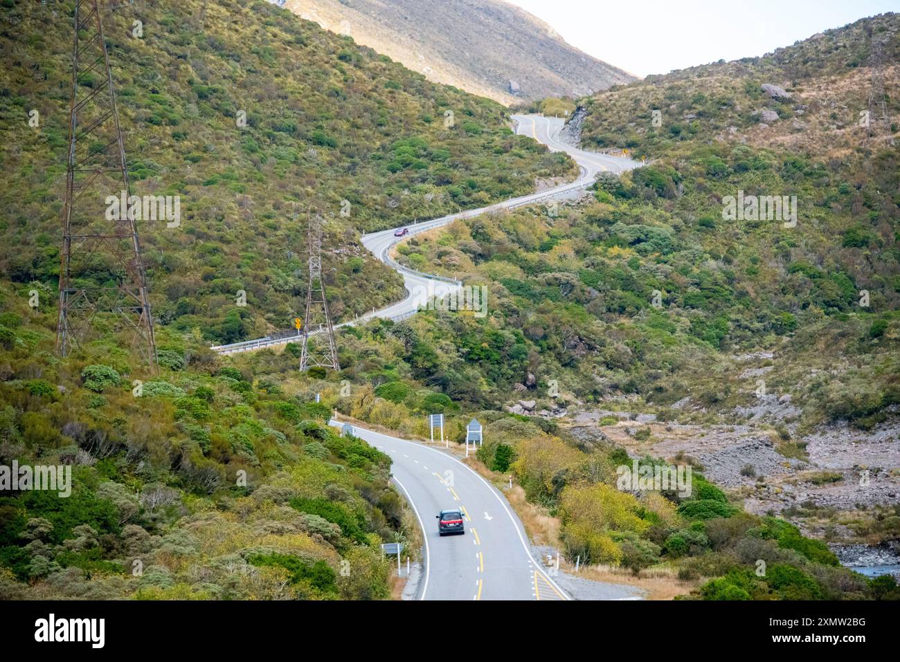 New Zealand State Highway 73 (Great Alpine Highway Stock Photo - Alamy