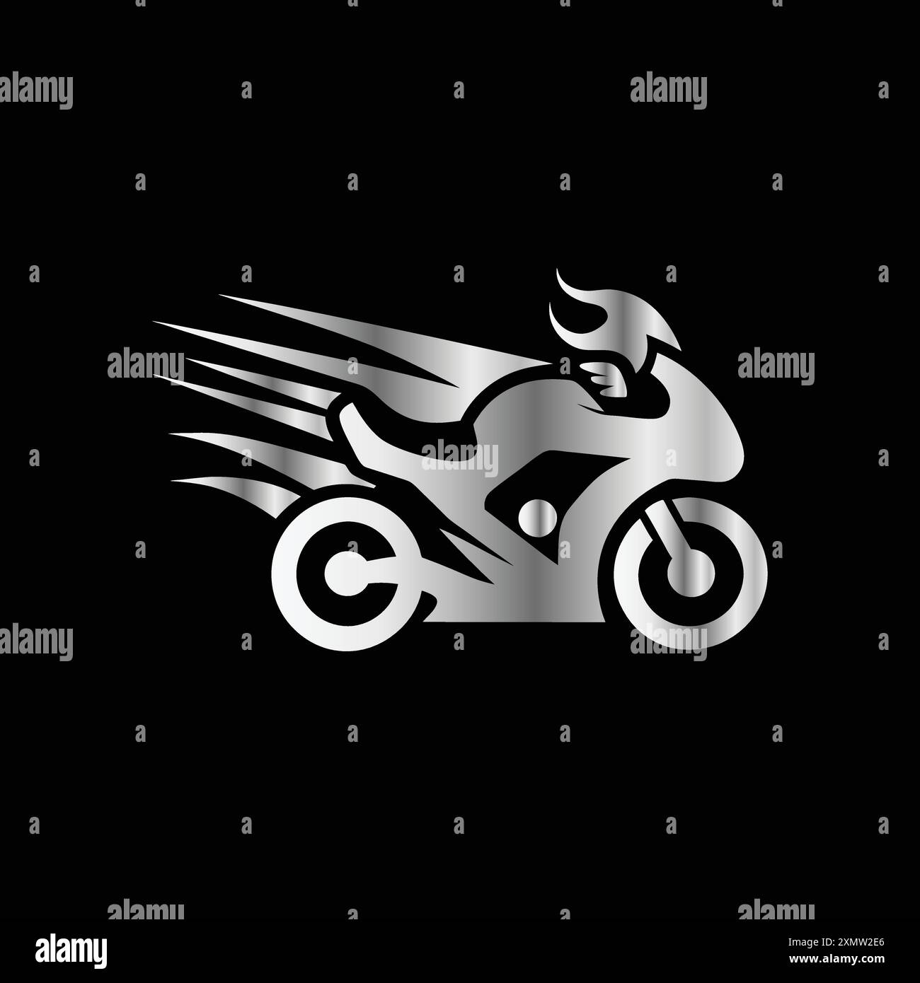 motorcycle racing logo vector icon illustration design template on ...
