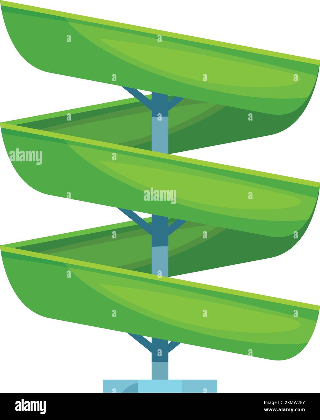 Sliding on a water slide Stock Vector Images - Alamy