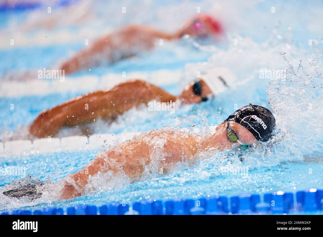 Luke Hobson of Team United States in action during the Swimming Men’s ...