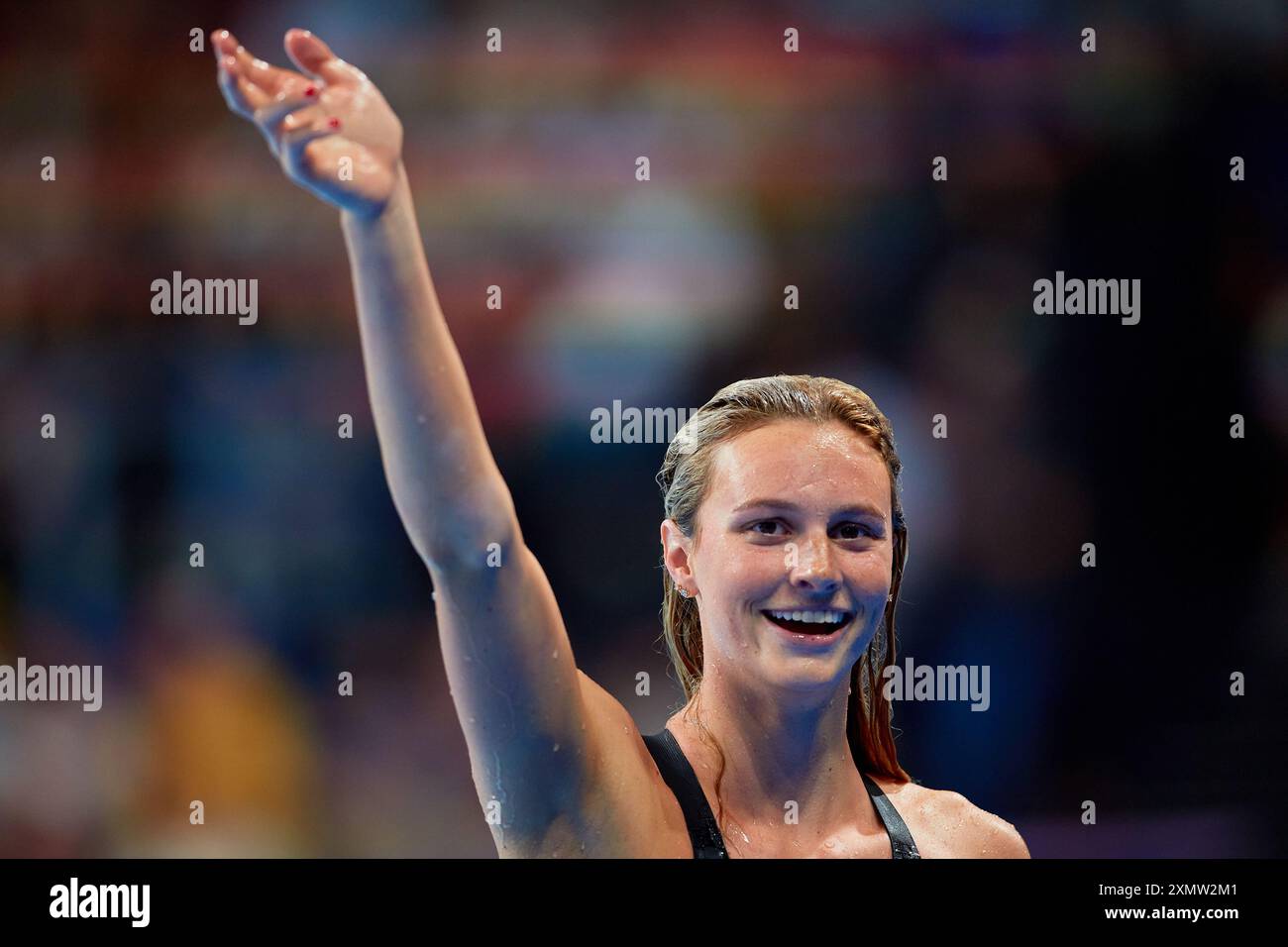 Summer McIntosh of Team Canada is seen after winning the Women's 400m ...