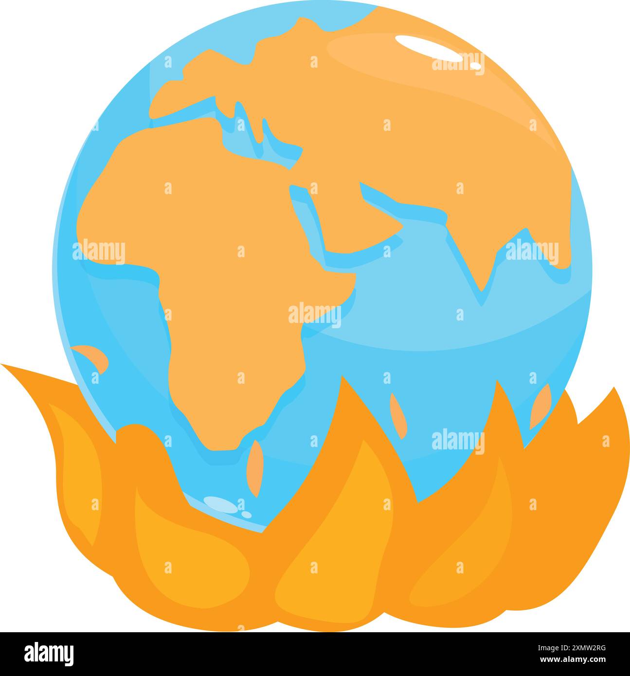 Planet earth in flames Stock Vector Images - Alamy