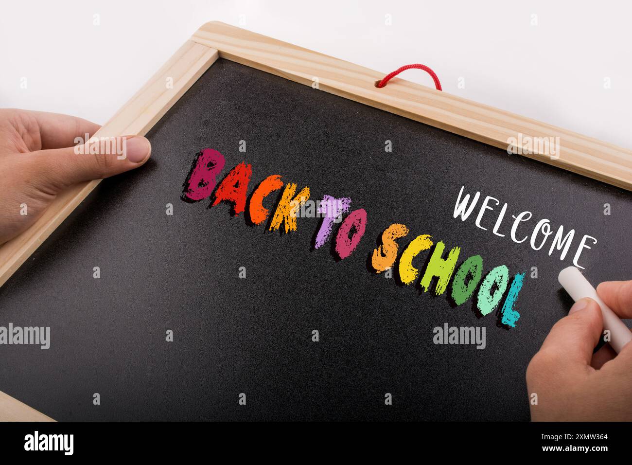 Back to school wording as education, teaching and learning concept ...