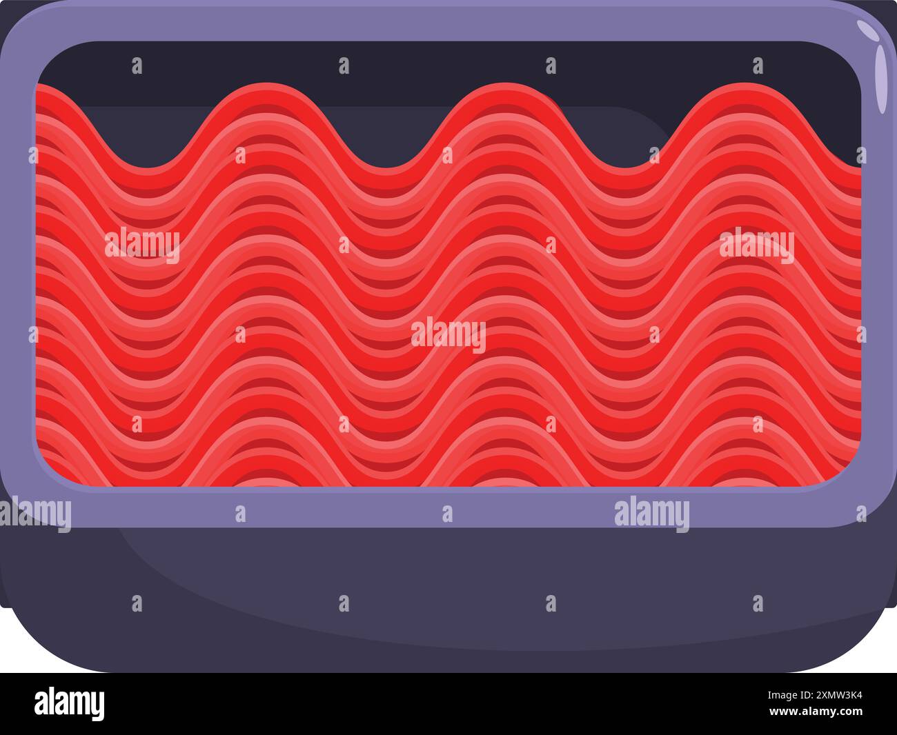 Plastic container full of fresh minced meat for cooking, protein source ...