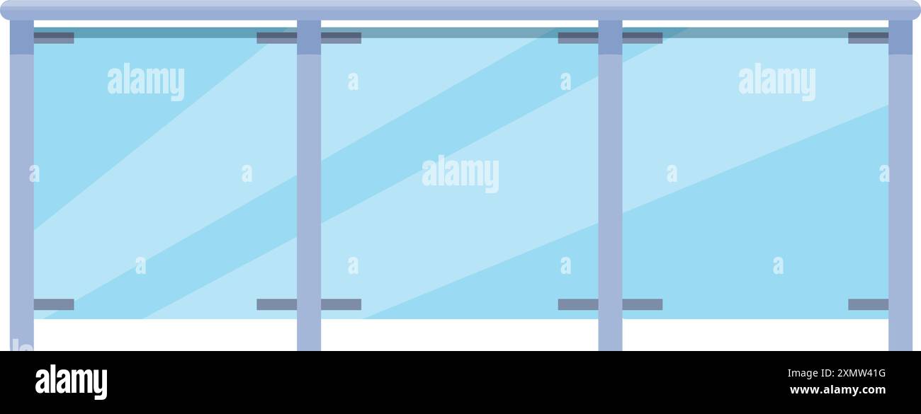 Glass balcony railing ensuring safety and adding a modern touch to an ...