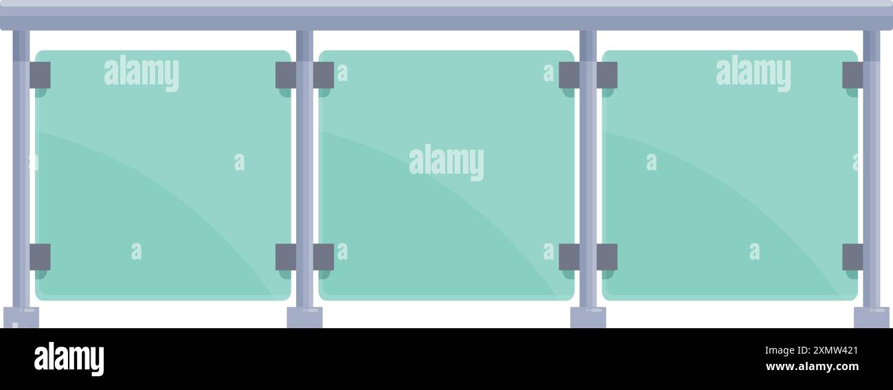 Modern glass panel balcony railing is providing safety and style to a ...