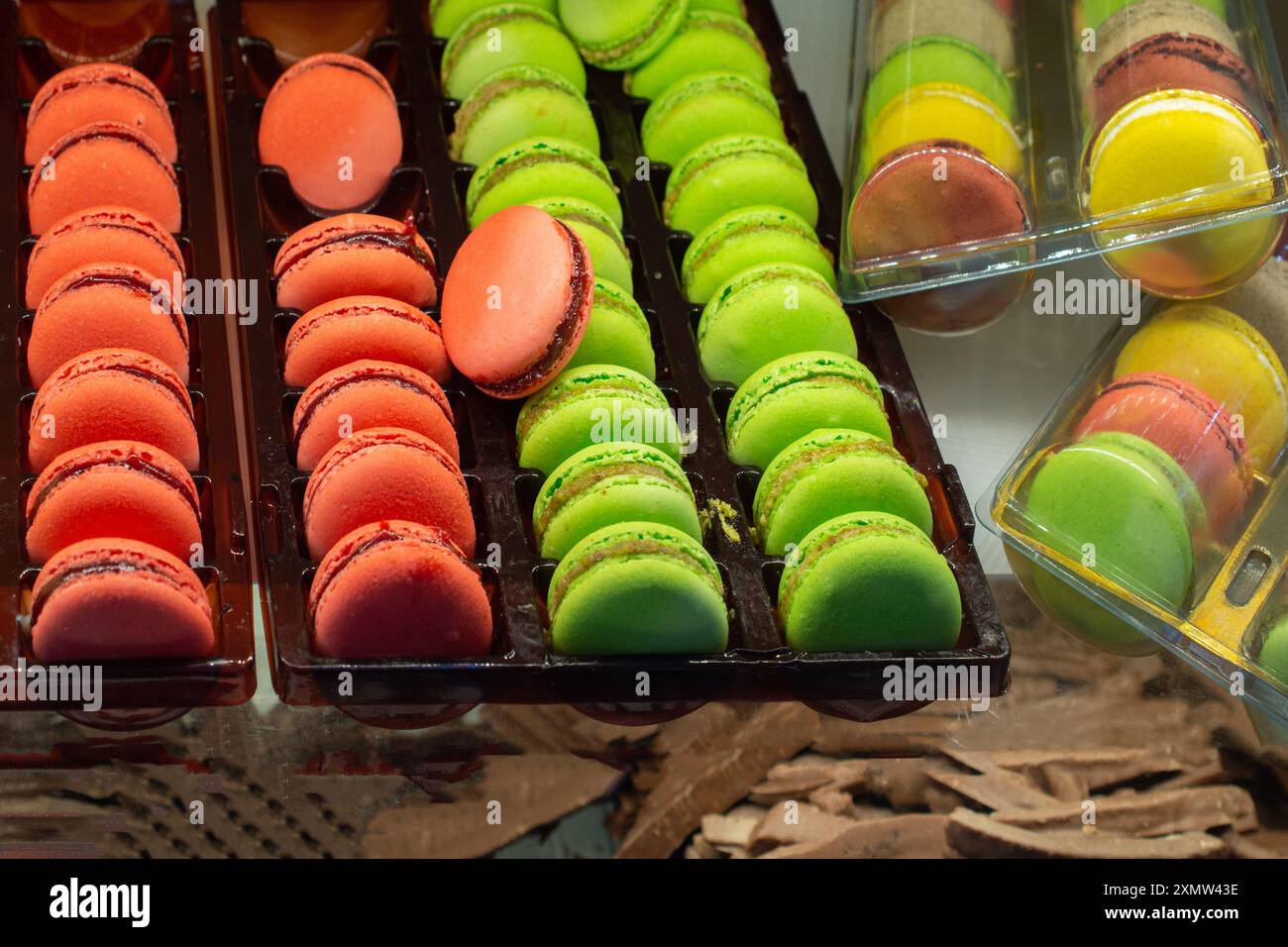 French macaroni macaroni cookies. Still life of confectionery Stock ...