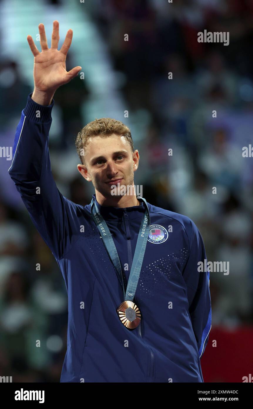 Paris, France. 29th July, 2024. US bronze medalist Nick Itkin ...