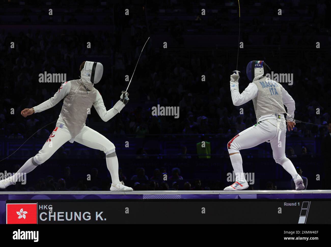 Paris, France. 29th July, 2024. Ka Long Cheung of Hong Kong (L) and ...