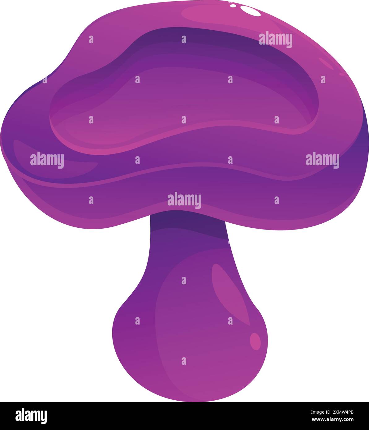 Purple poisonous mushroom growing in a magical enchanted forest Stock ...