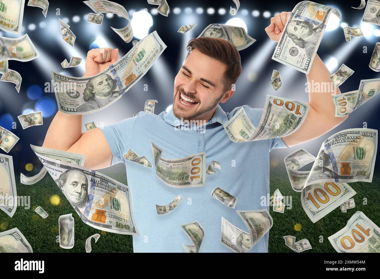 Man workout stadium area hi-res stock photography and images - Alamy