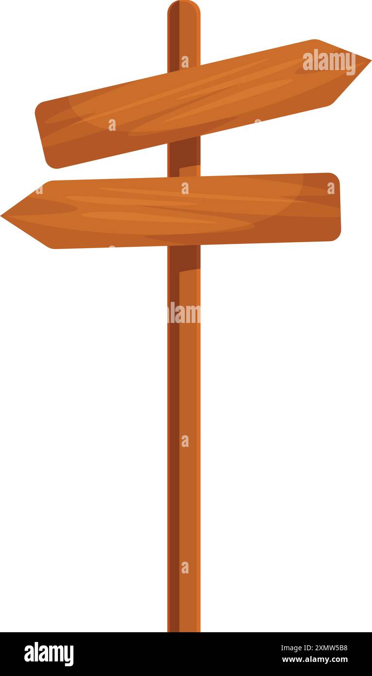 Blank wooden direction sign pointing in different directions Stock ...
