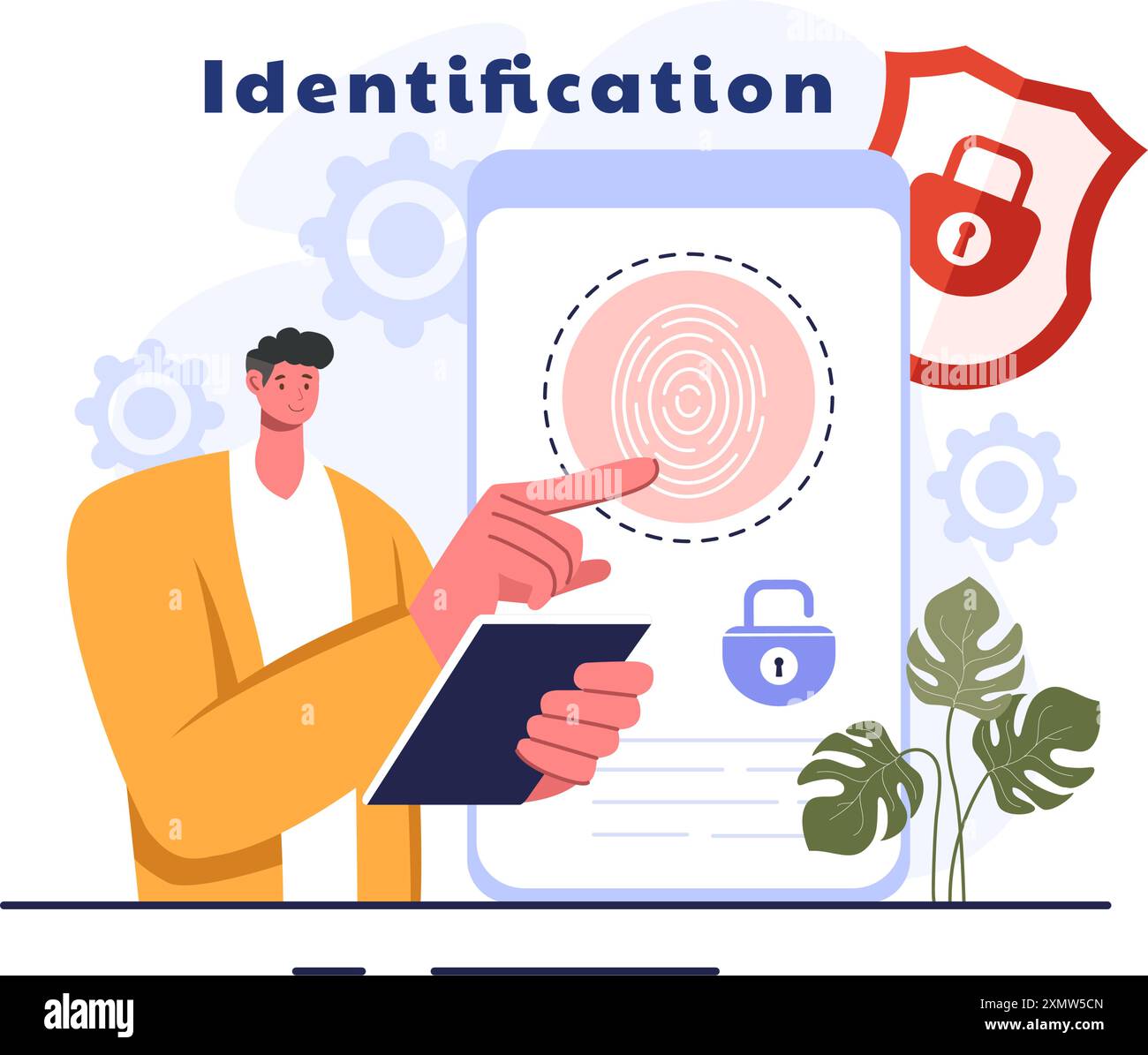 Identification Vector Illustration of an Identity Card with Photo, Document, and Information in ...