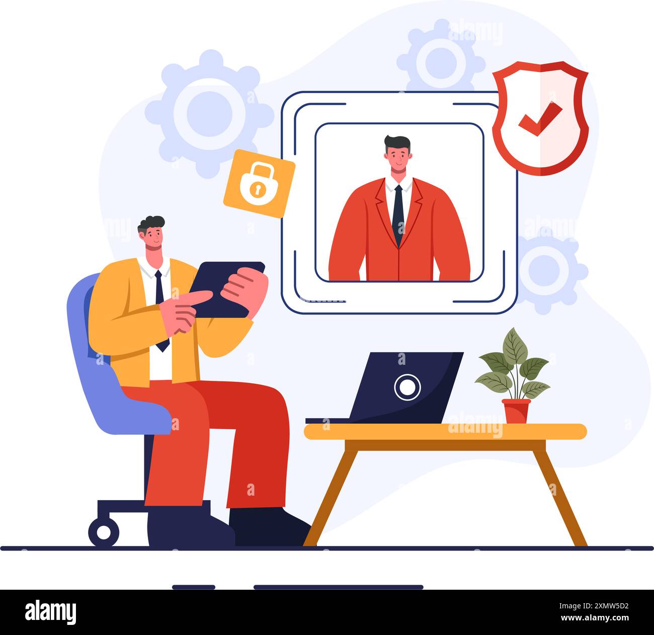 Identification Vector Illustration of an Identity Card with Photo ...