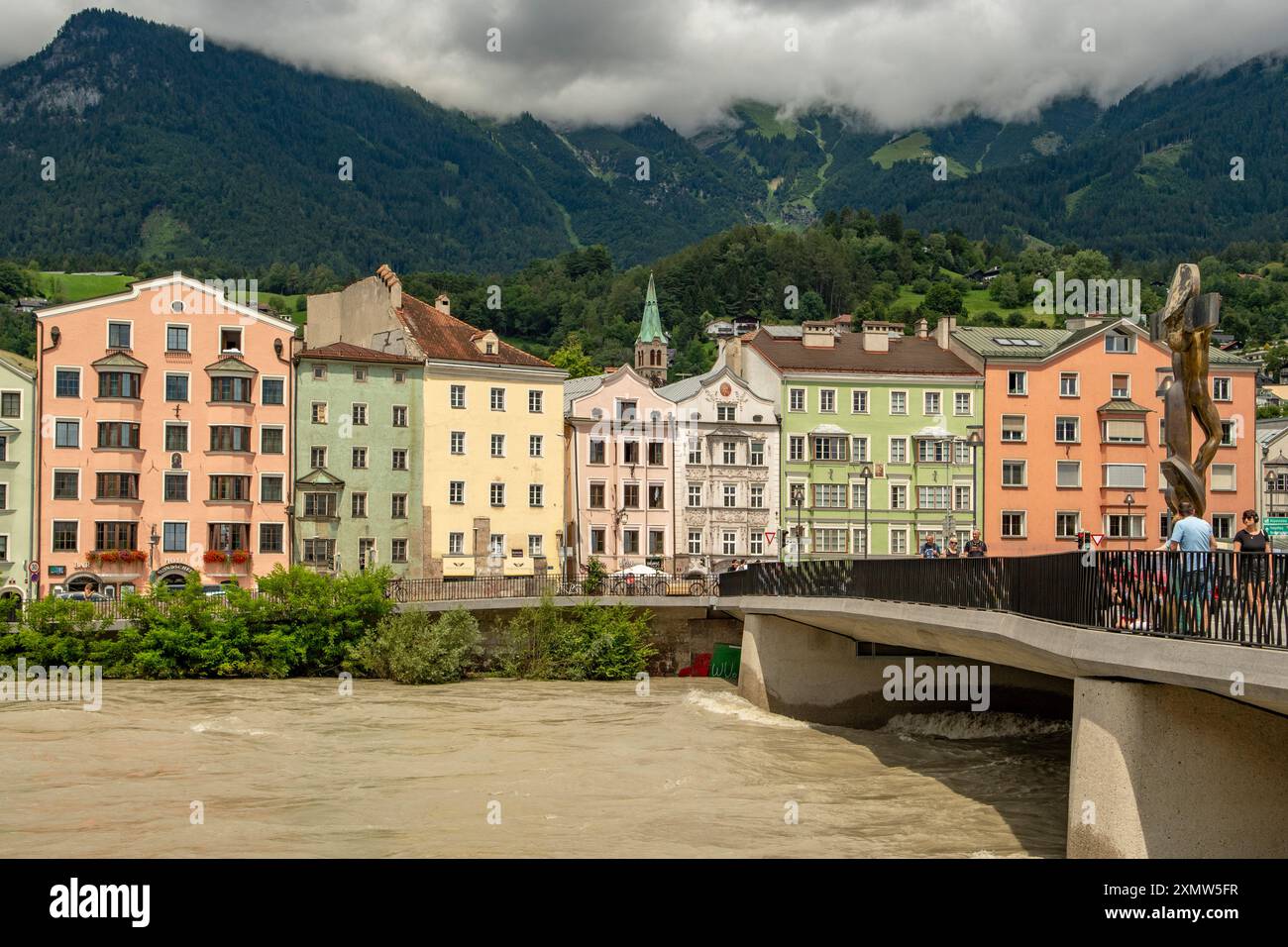 Riverfront Buildings, Innsbruck, Austria Stock Photo - Alamy