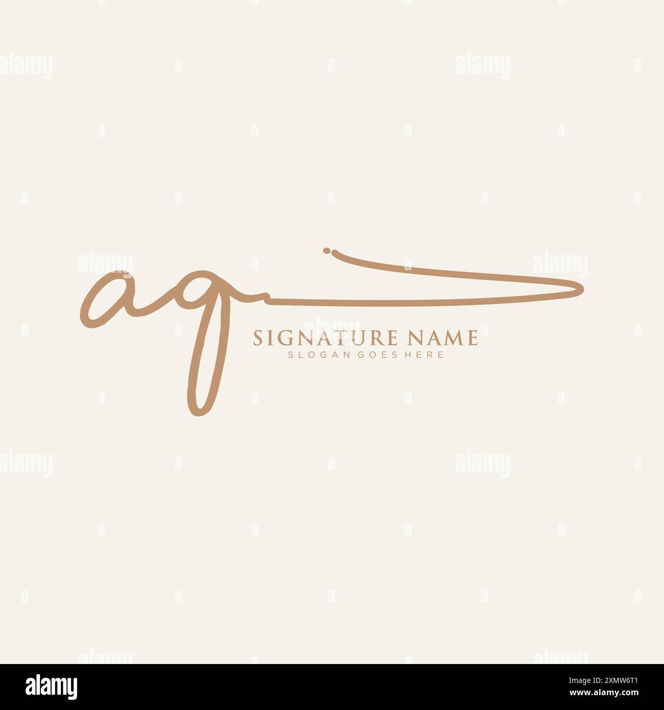 AQ Signature Logo Template Stock Vector Image & Art - Alamy