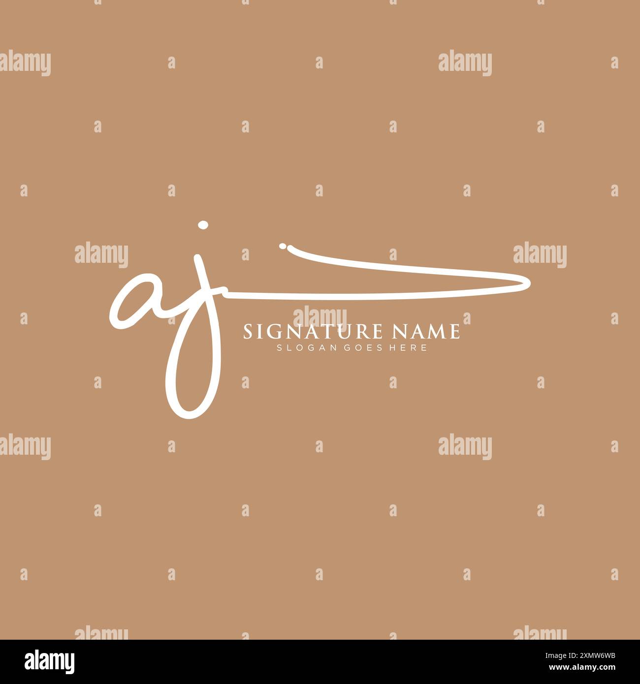 AJ Signature Logo Template Stock Vector Image & Art - Alamy
