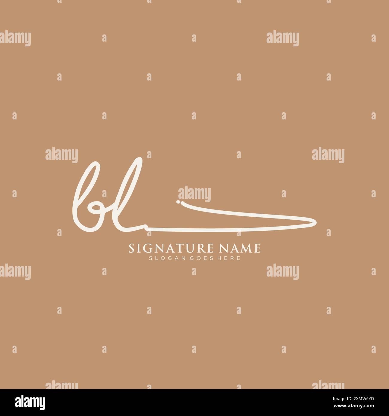 BL Signature Logo Template Stock Vector Image & Art - Alamy