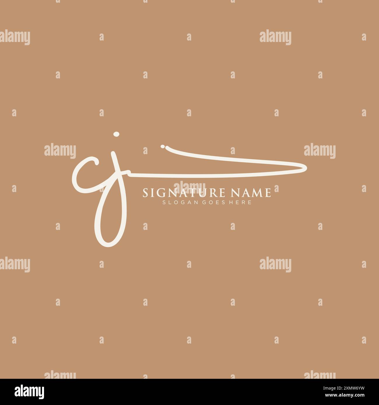 CJ Signature Logo Template Stock Vector Image & Art - Alamy