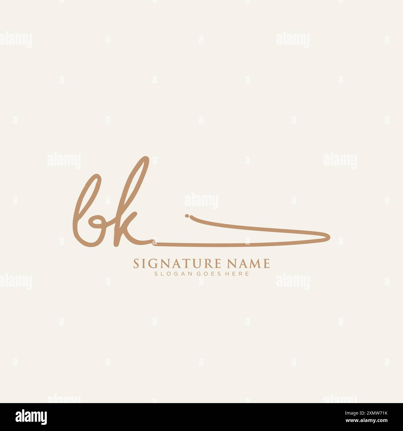 BK Signature Logo Template Stock Vector Image & Art - Alamy