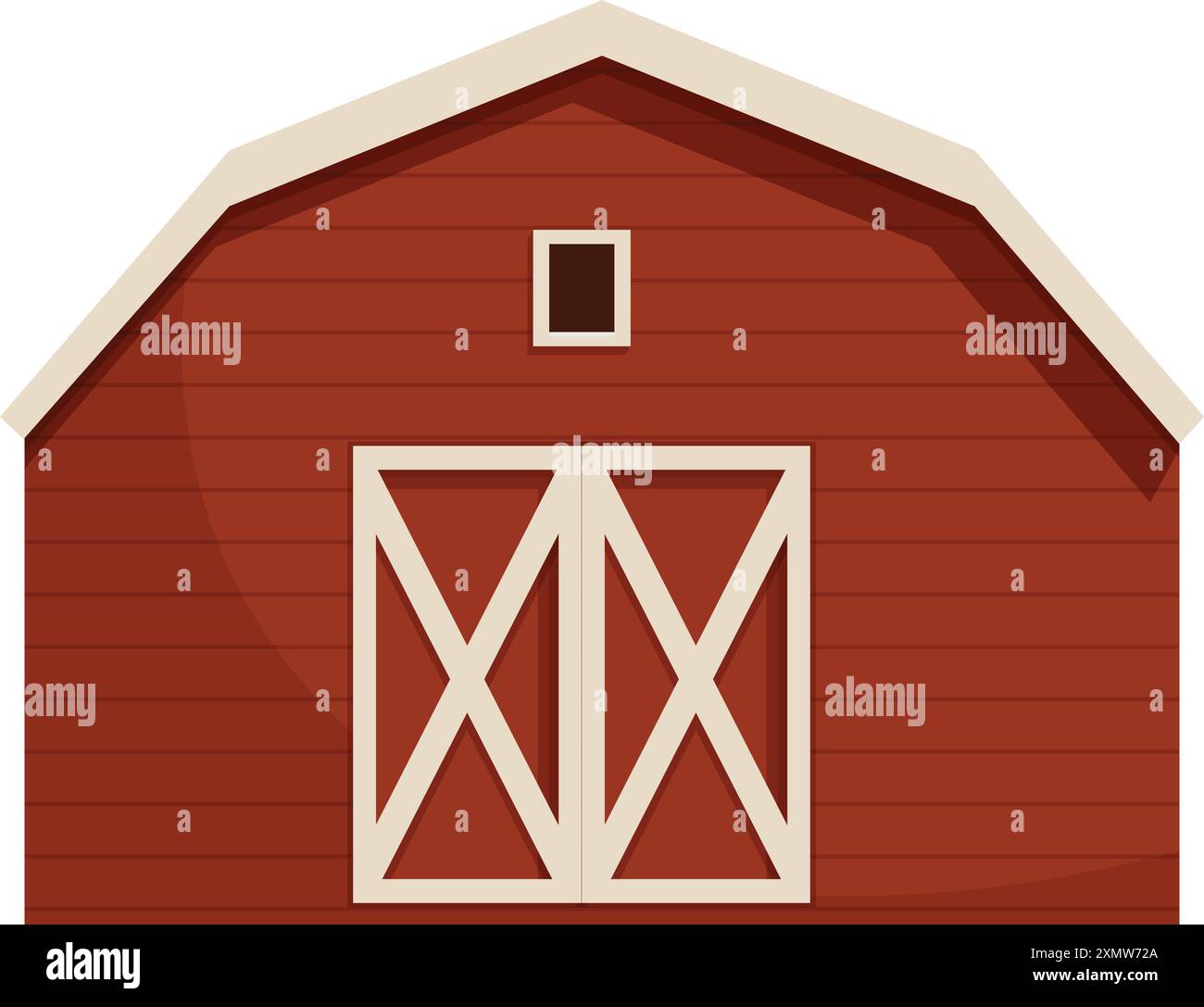 Big red barn building standing on farm yard hi-res stock photography ...