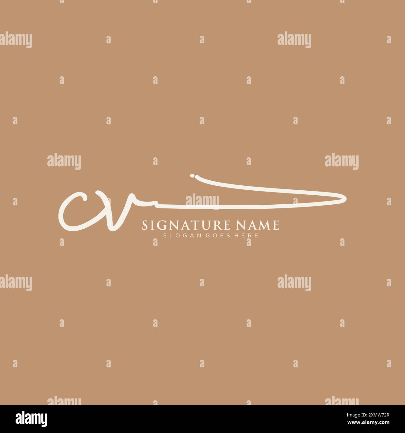 CV Signature Logo Template Stock Vector Image & Art - Alamy