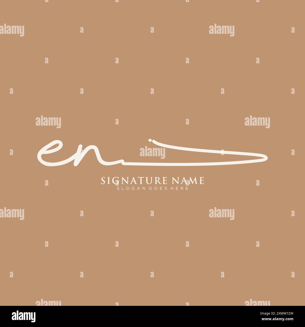 EN Signature Logo Template Stock Vector Image & Art - Alamy