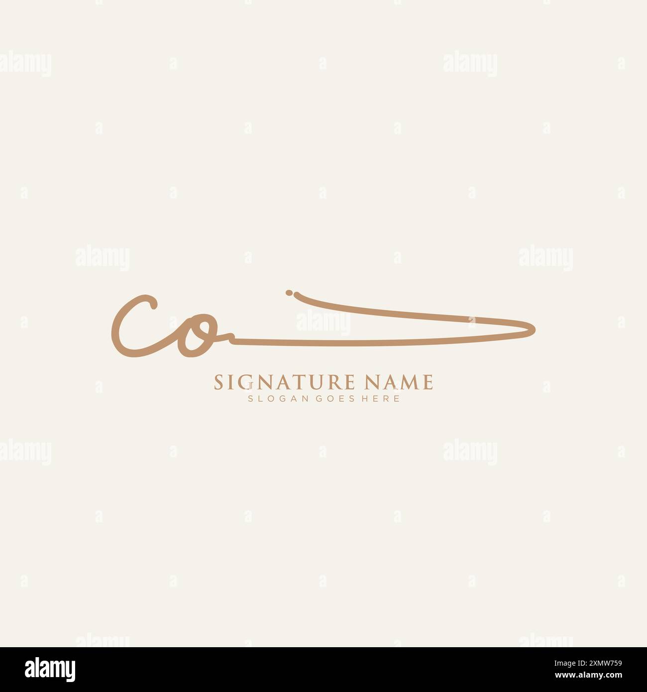 CO Signature Logo Template Stock Vector Image & Art - Alamy