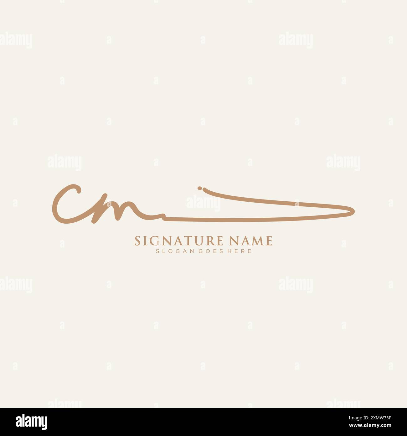 CM Signature Logo Template Stock Vector Image & Art - Alamy