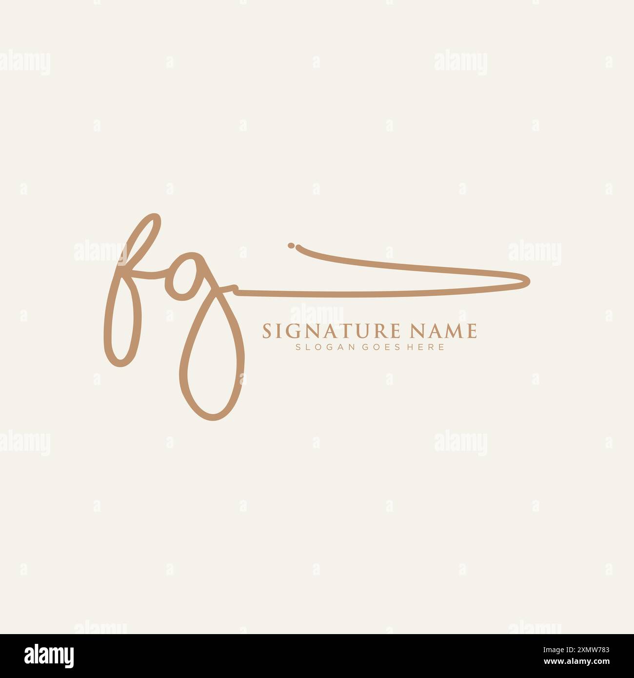 FG Signature Logo Template Stock Vector Image & Art - Alamy