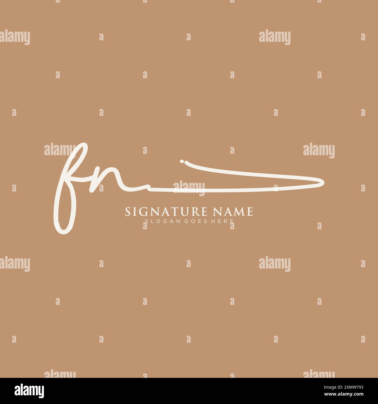FN Signature Logo Template Stock Vector Image & Art - Alamy