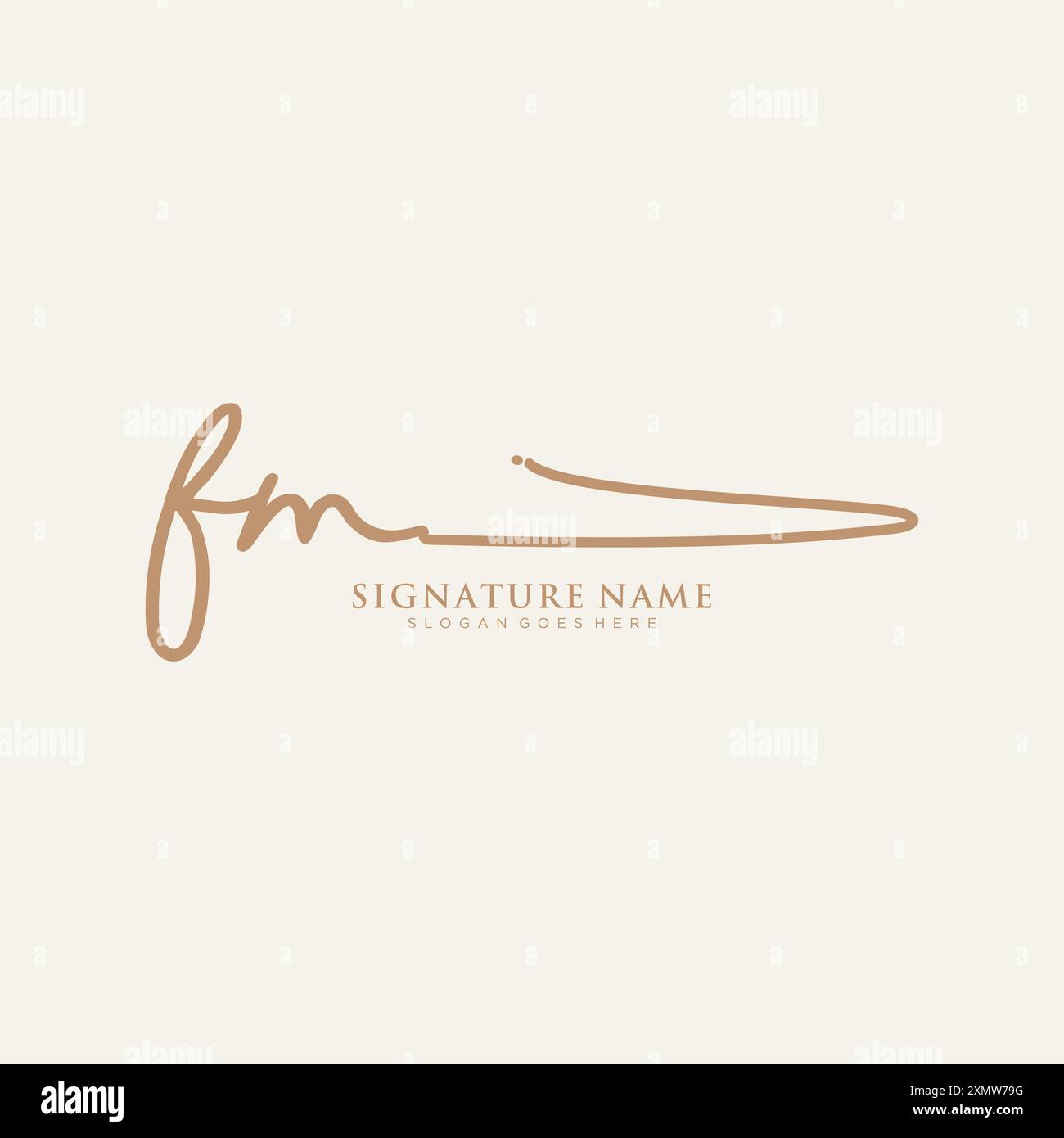 FM Signature Logo Template Stock Vector Image & Art - Alamy
