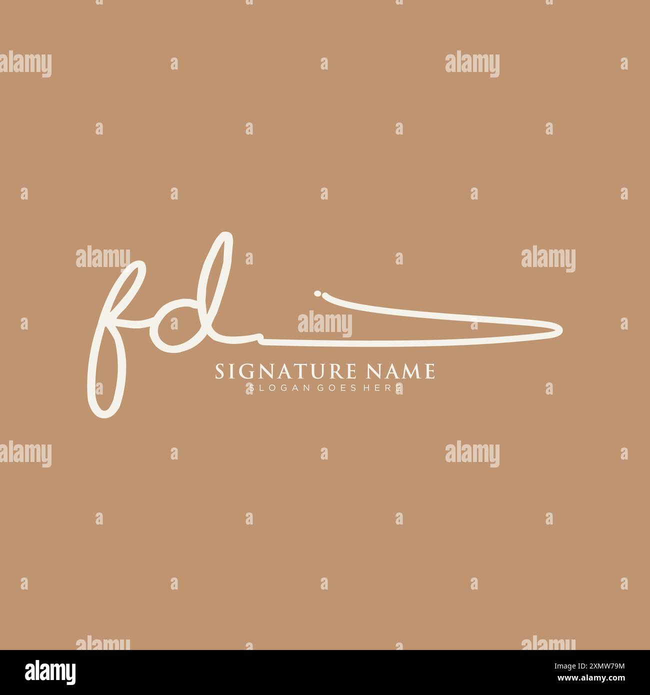 FD Signature Logo Template Stock Vector Image & Art - Alamy