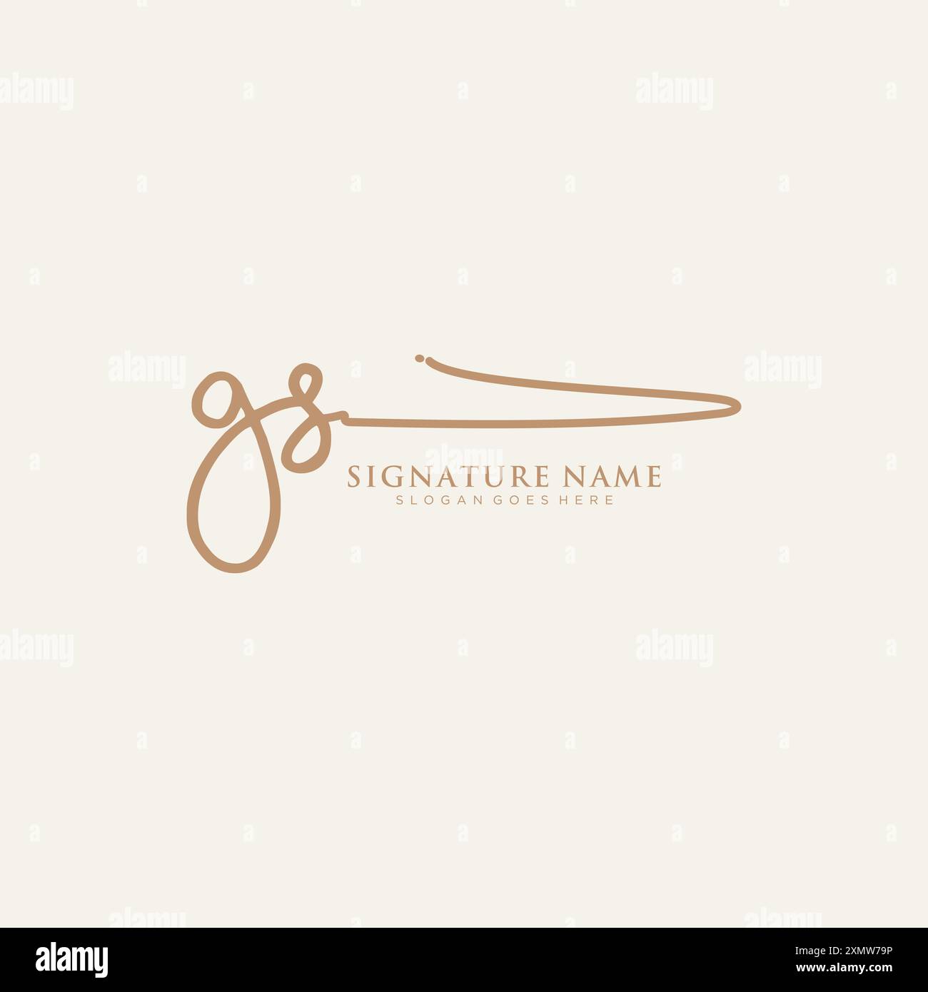 GS Signature Logo Template Stock Vector Image & Art - Alamy