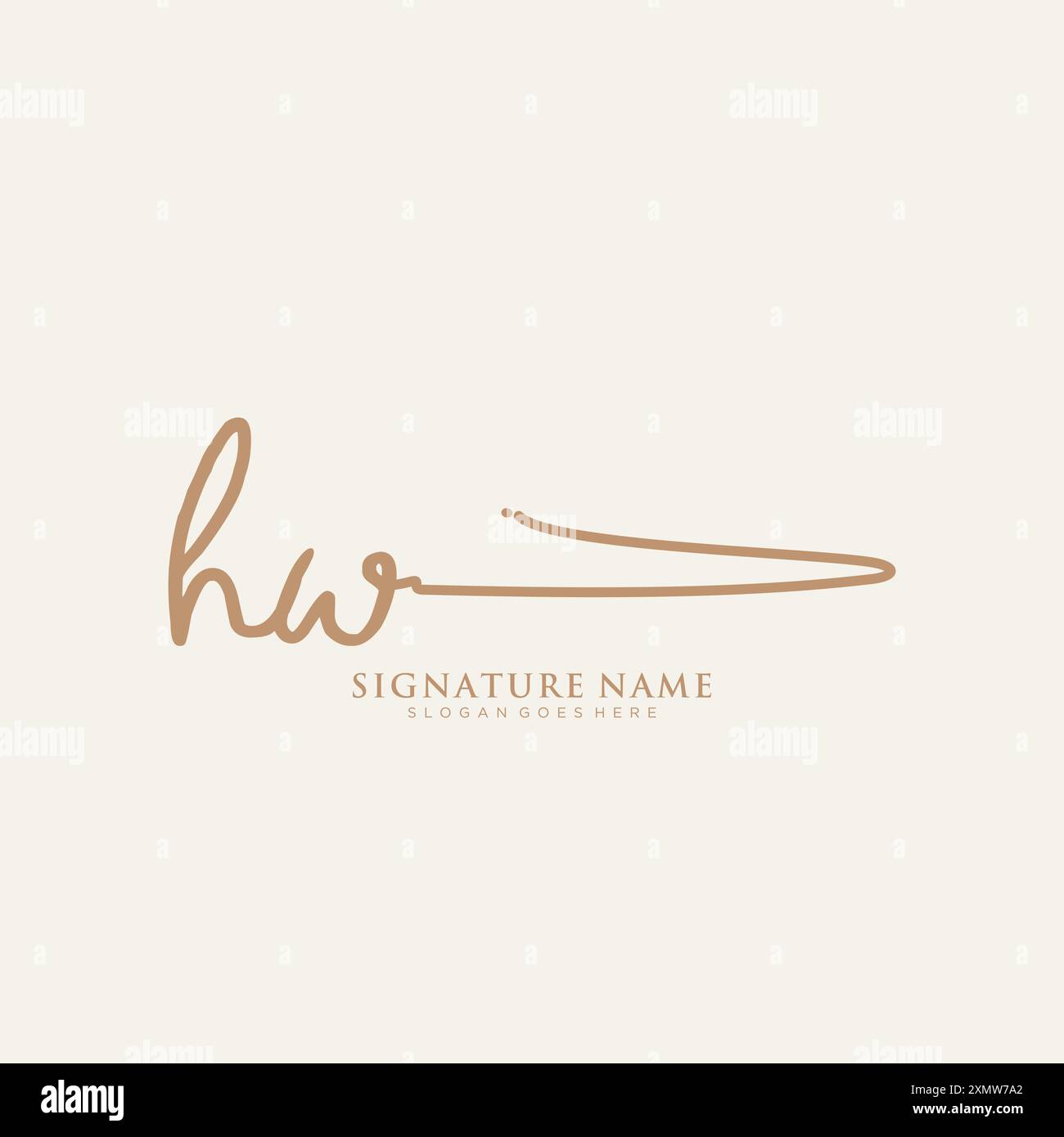 HW Signature Logo Template Stock Vector Image & Art - Alamy