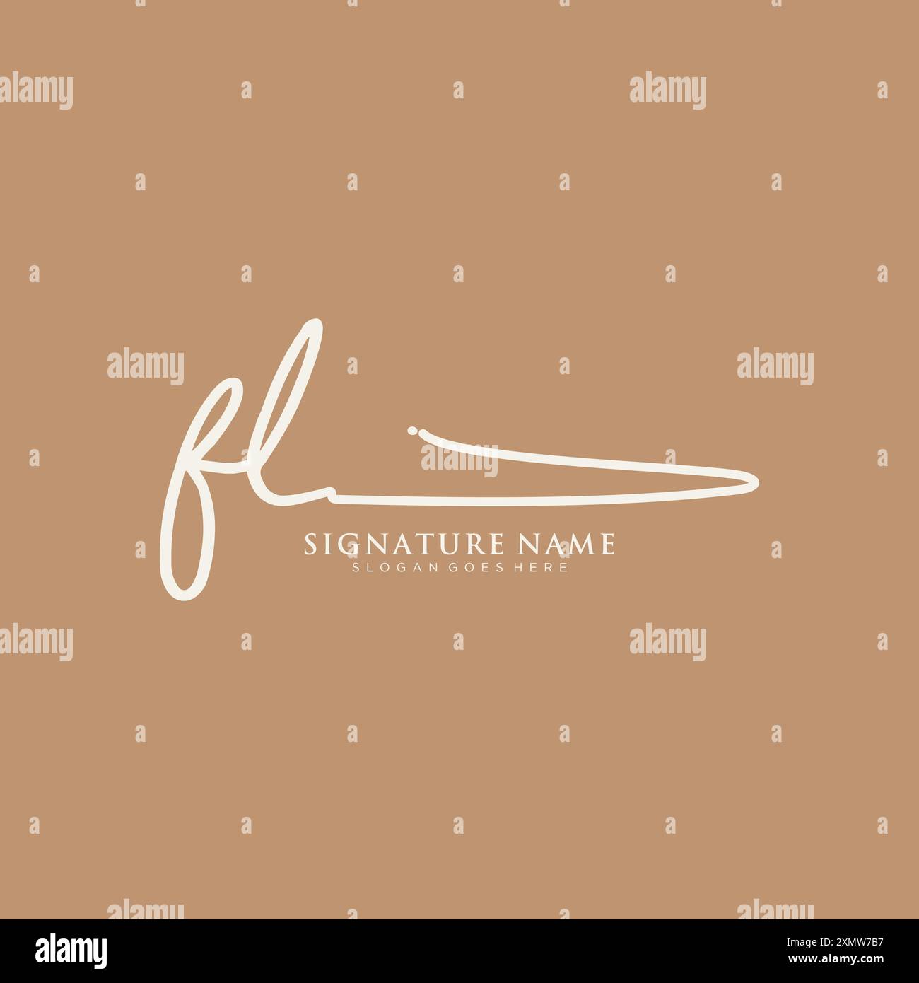 FL Signature Logo Template Stock Vector Image & Art - Alamy