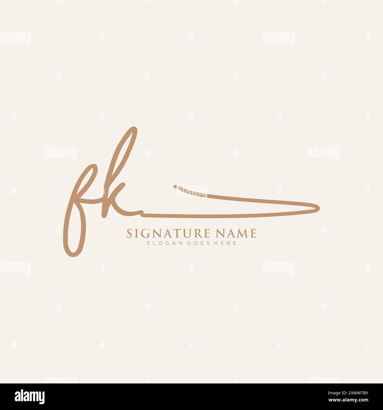FK Signature Logo Template Stock Vector Image & Art - Alamy