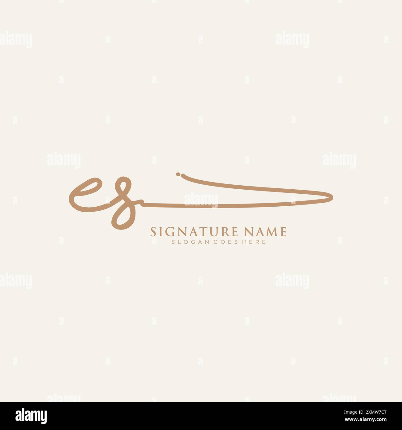 ES Signature Logo Template Stock Vector Image & Art - Alamy