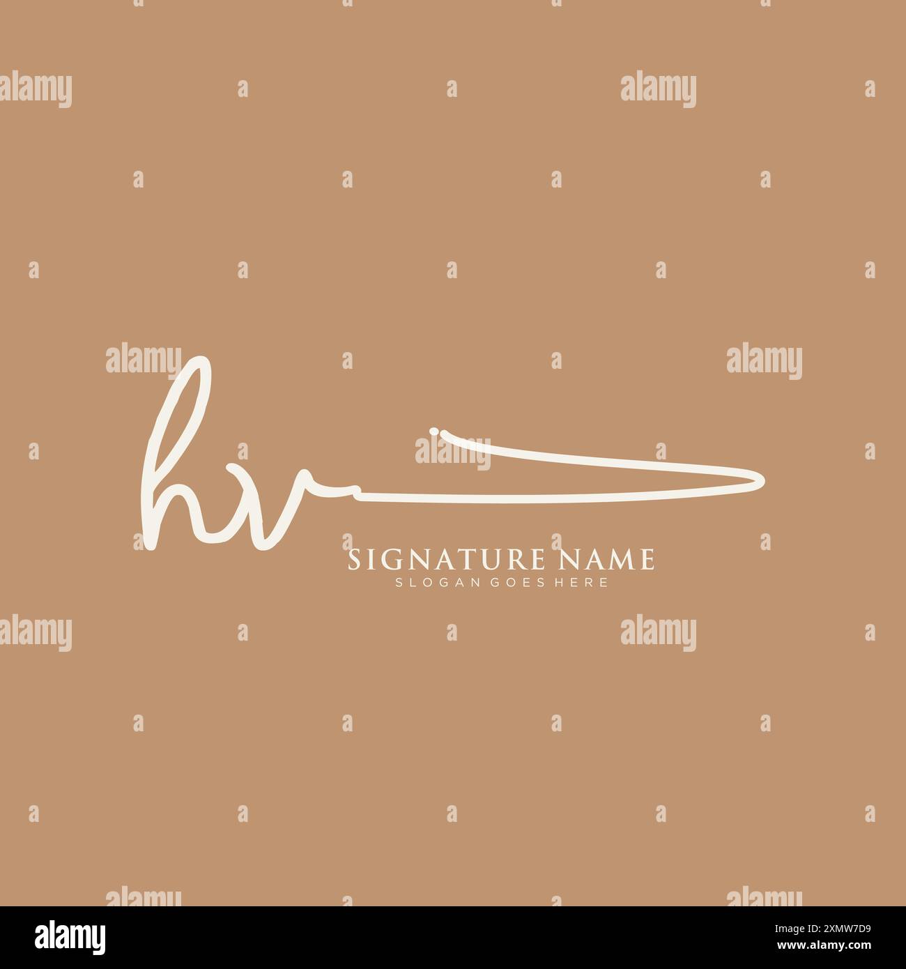 HV Signature Logo Template Stock Vector Image & Art - Alamy