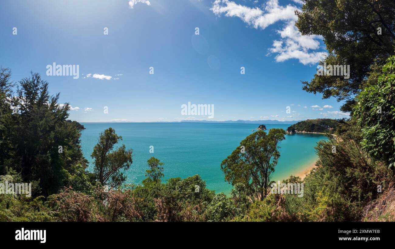 Iconic Beauty of Kaiteriteri Beach: A Panoramic View of its Golden ...