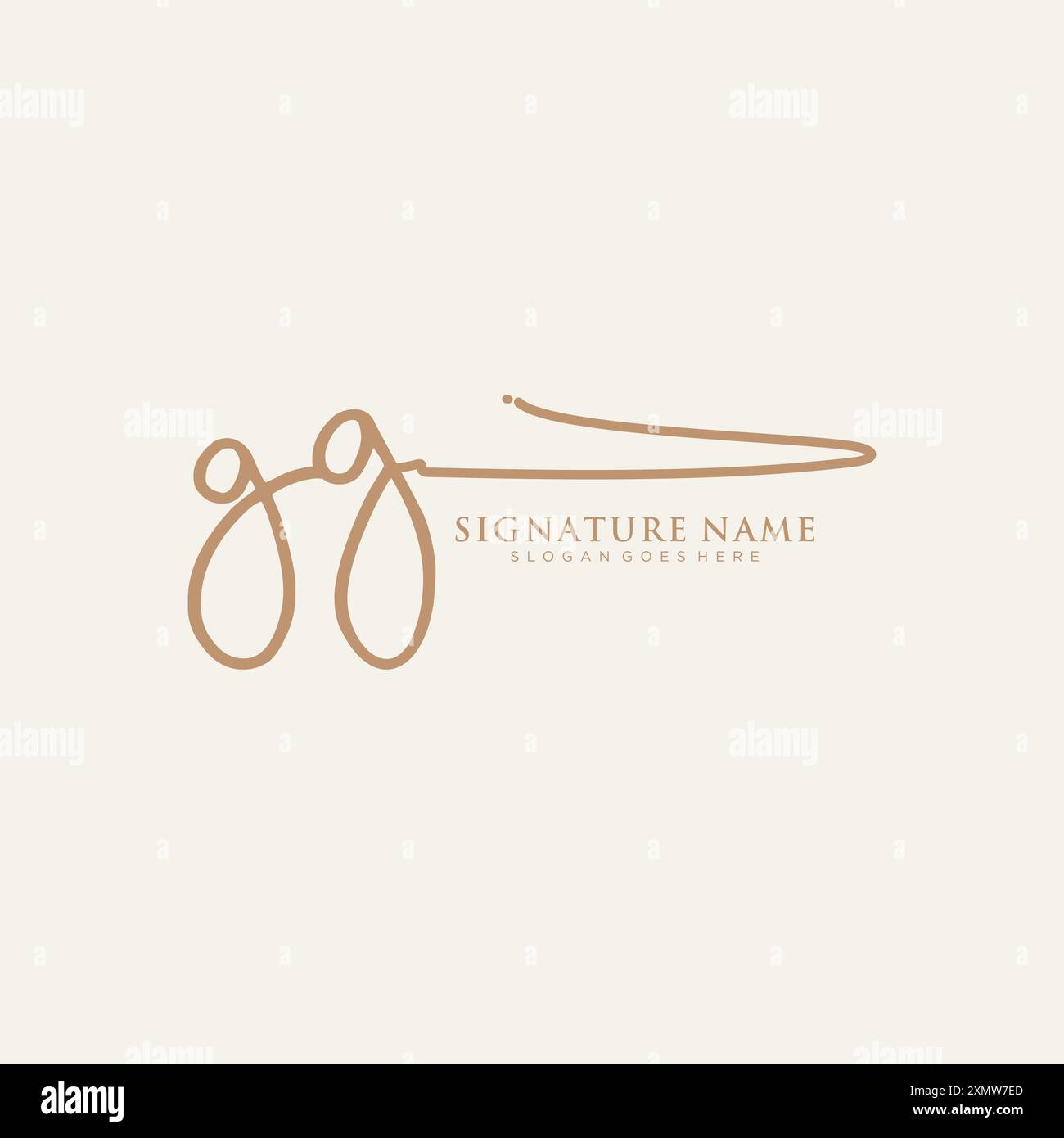 GG Signature Logo Template Stock Vector Image & Art - Alamy