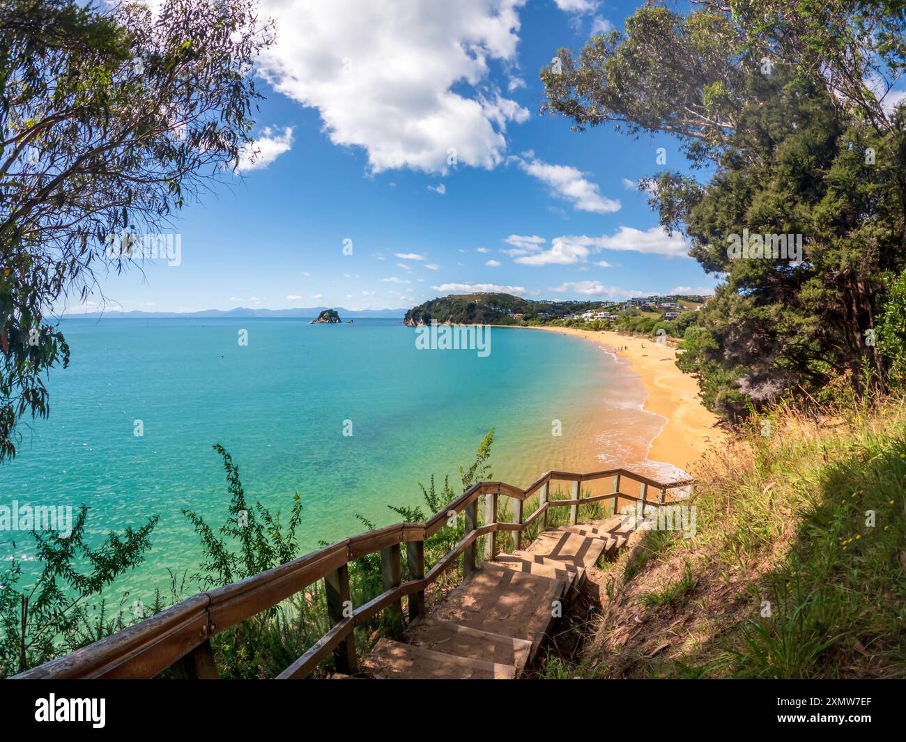 Little Kaiteriteri Beach: A breathtaking coastal landscape featuring ...