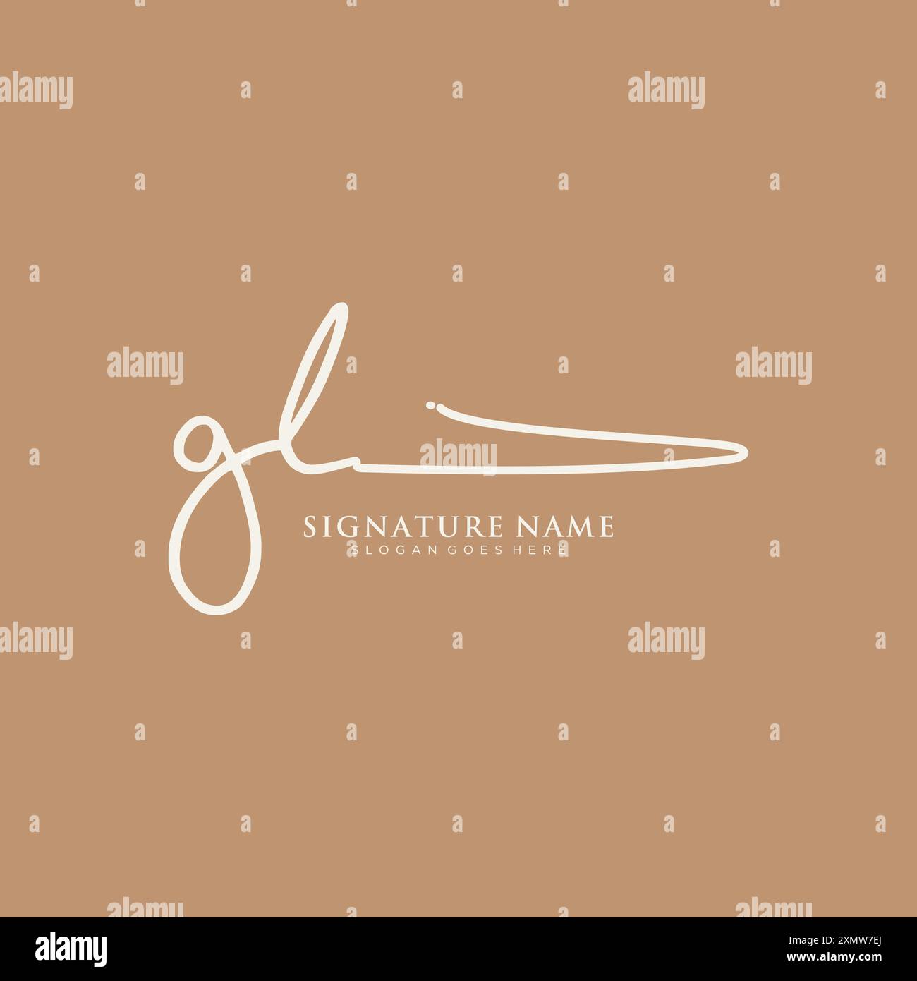 Gl letter signature logo hi-res stock photography and images - Alamy